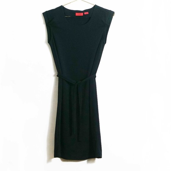 Hugo Boss | Dresses | Hugo Boss Sleeveless Tie Front Dress In Black Xs ...